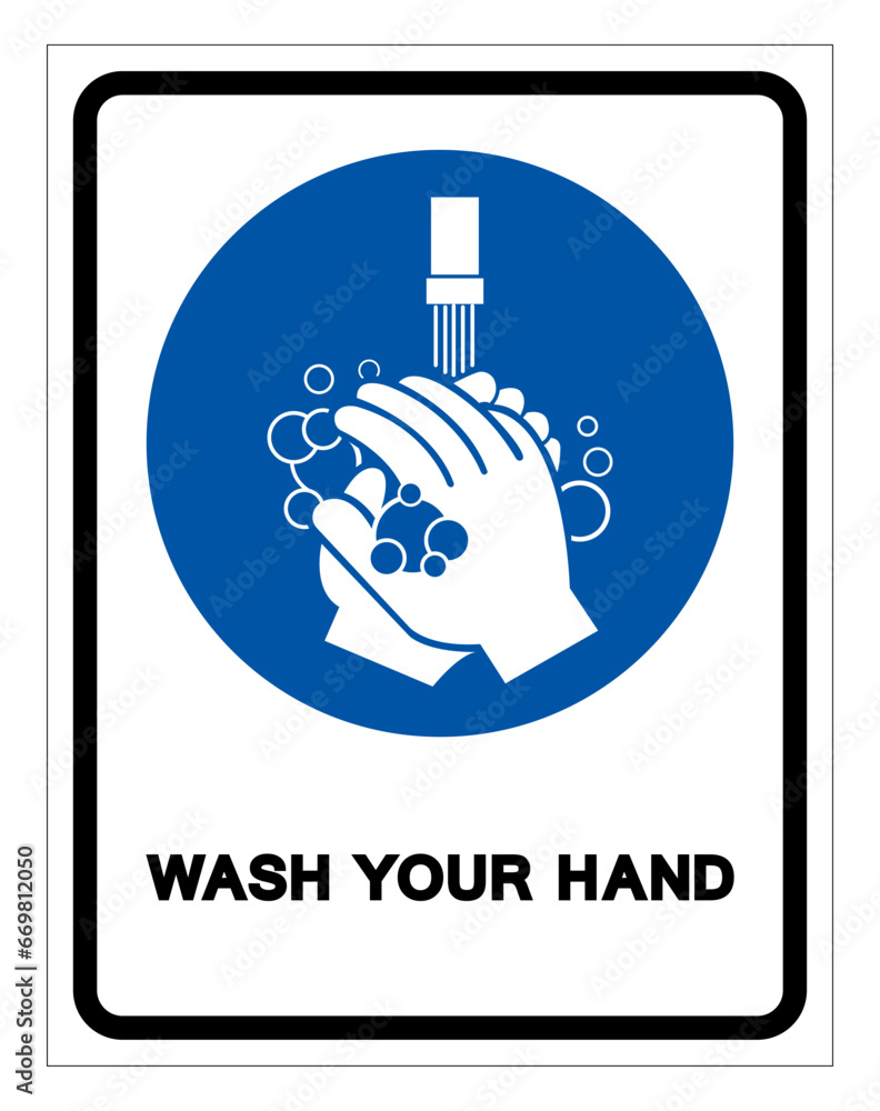 Vetor de Wash Your Hand Symbol Sign,Vector Illustration, Isolated On ...