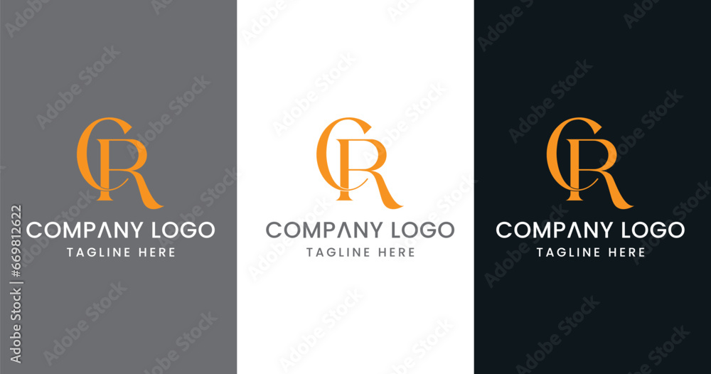 Initial Letter CR Logo Design Outstanding Creative Modern Symbol Sign ...