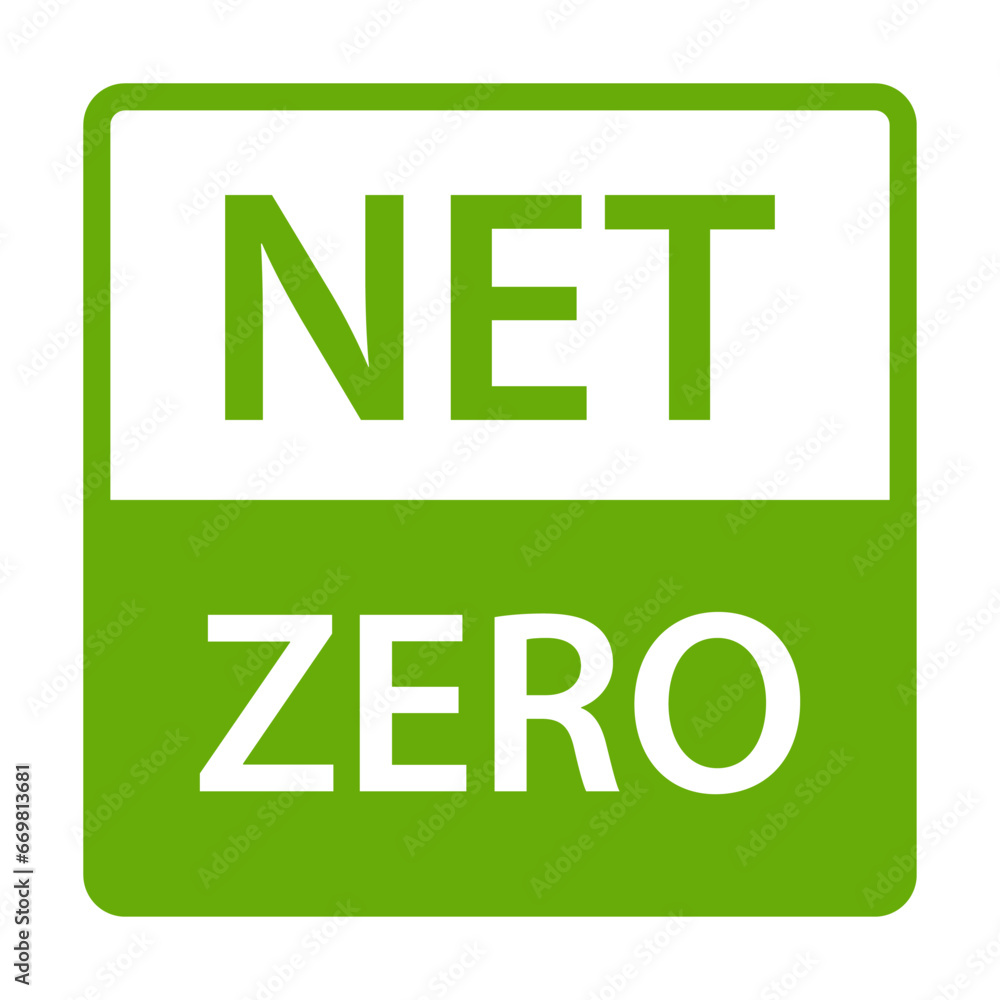 net zero carbon footprint icon vector emissions free no atmosphere ...