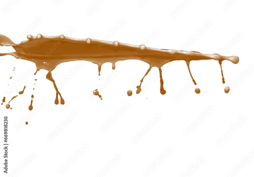Coffee, chocolate, liquid stains isolated on a transparent background ...