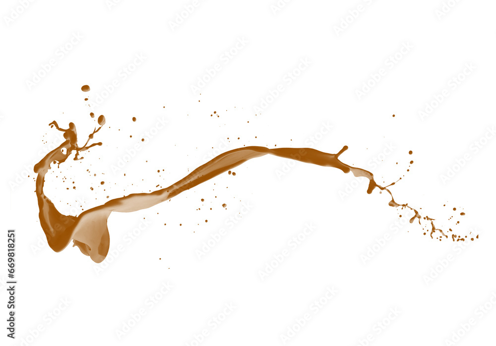 Coffee, chocolate, liquid stains isolated on a transparent background ...