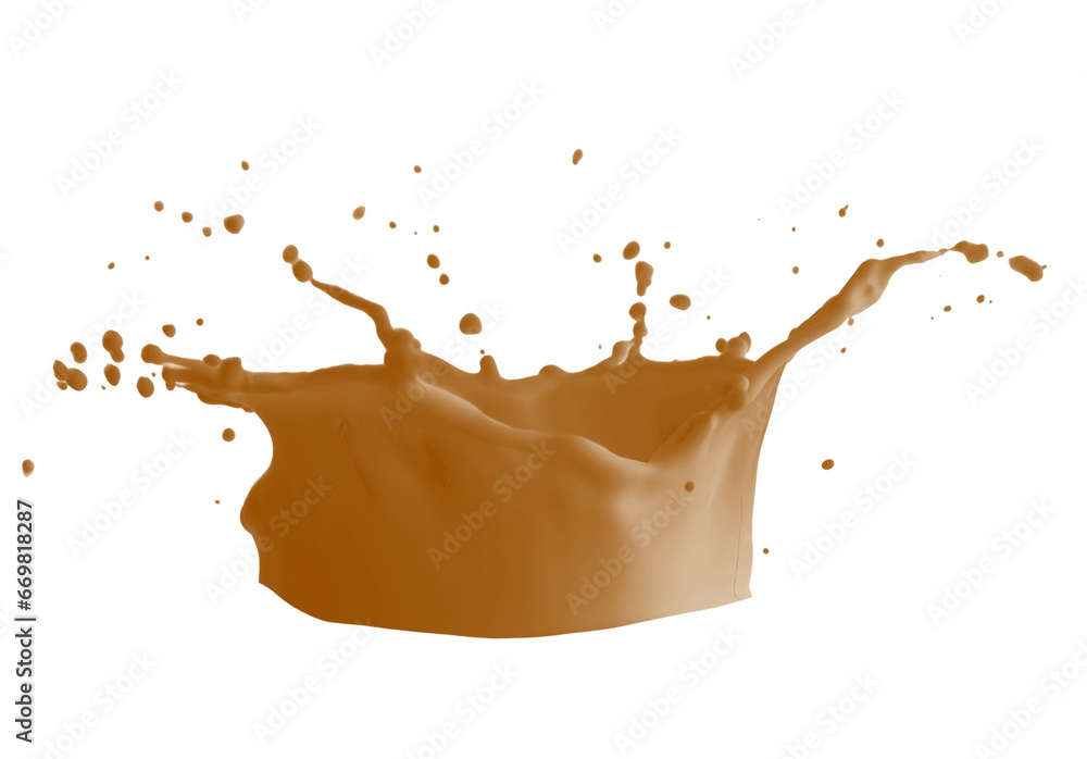 Coffee, chocolate, liquid stains isolated on a transparent background ...