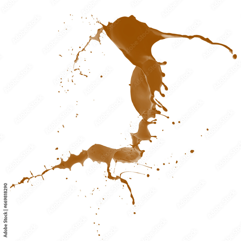 Coffee, chocolate, liquid stains isolated on a transparent background ...