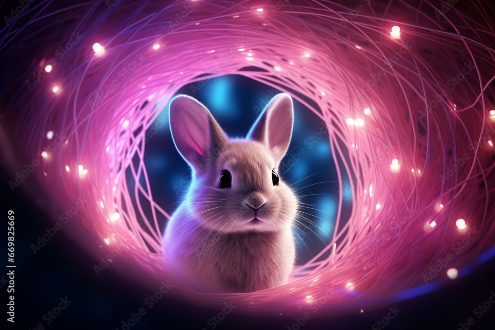 Innovative Easter template featuring an egg-shaped fiber optic cable ...