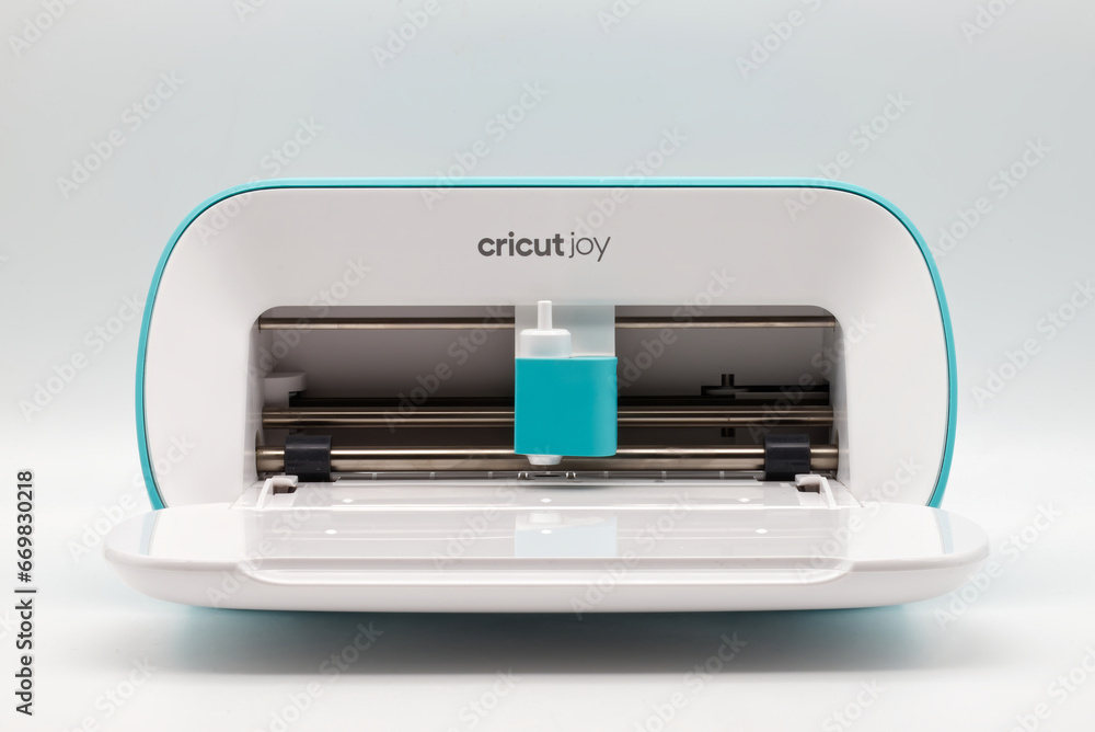 Bologna - Italy - October 12, 2023: Cricut Joy compact smart cutting ...