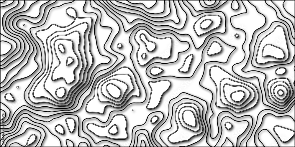 Trending modern abstract paper cut out Contour map background ...
