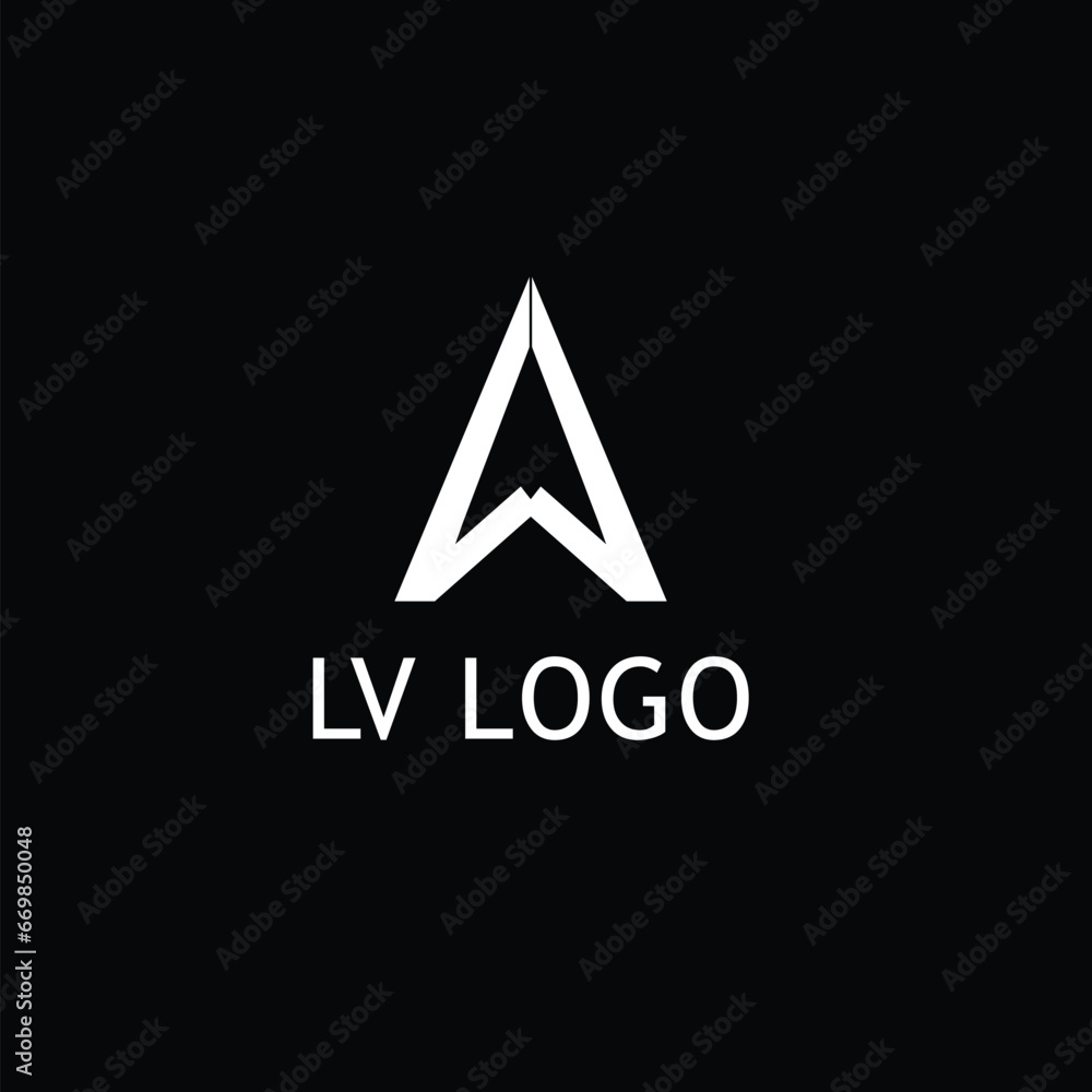 Vector lv linked logo for business and company identity creative letter ...