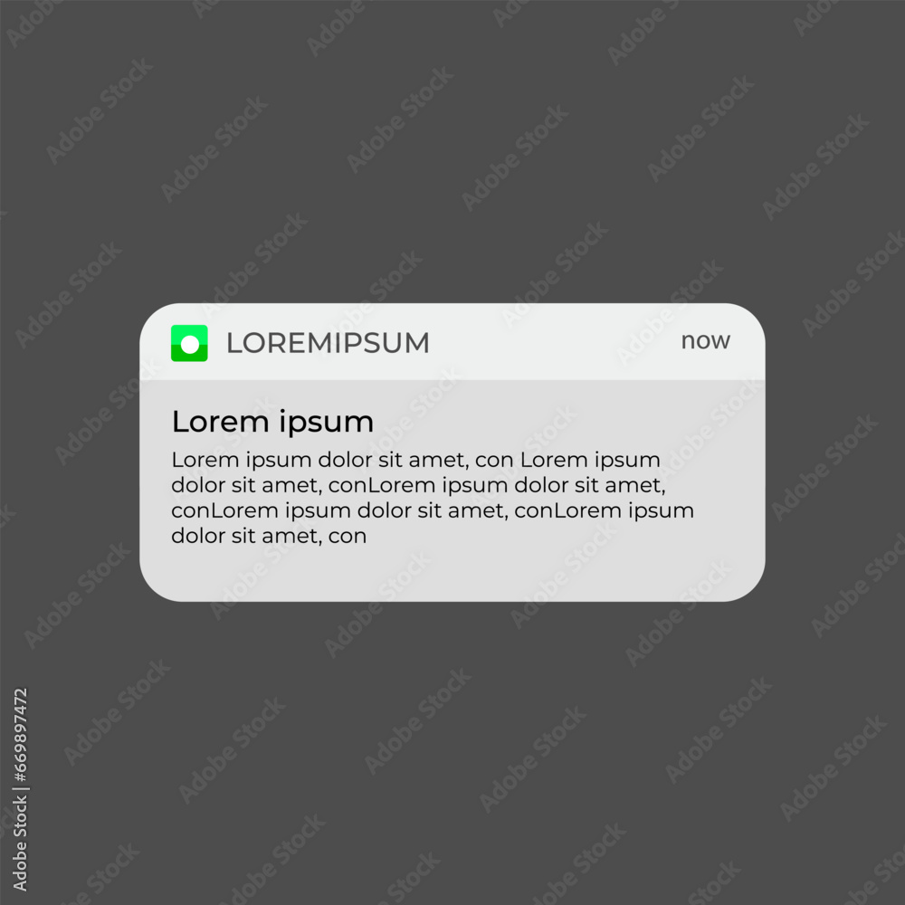 Iphone 15 Notification Boxes. Template for smartphone. Vector ...