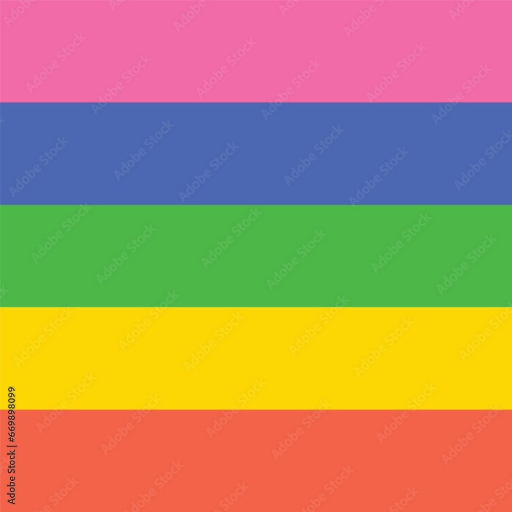 Five different vibrant and bold color palette vector illustration Stock ...