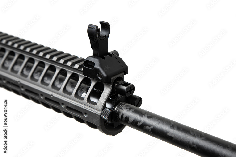 Modern automatic rifle isolated on white. Weapons for police, special ...