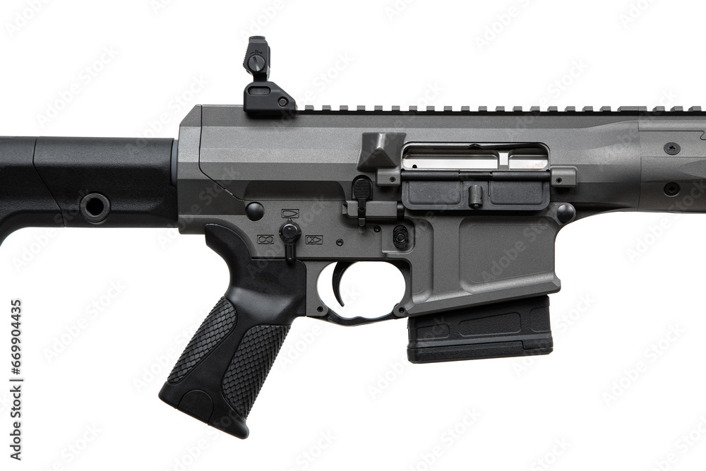 Modern automatic rifle isolated on white. Weapons for police, special ...