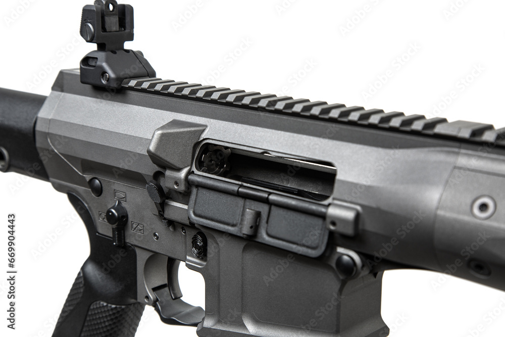 Modern automatic rifle isolated on white. Weapons for police, special ...