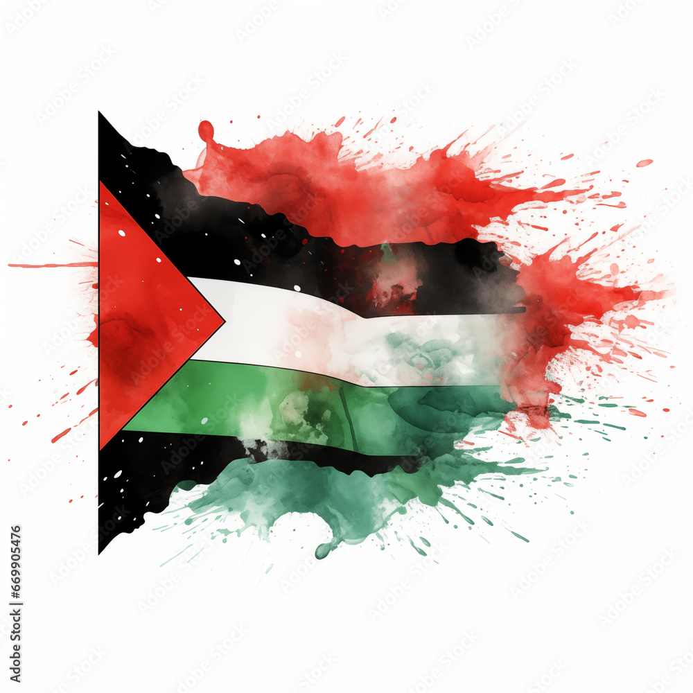 An image of the Palestinian flag. Free Palestine, free Gaza, abstract ...