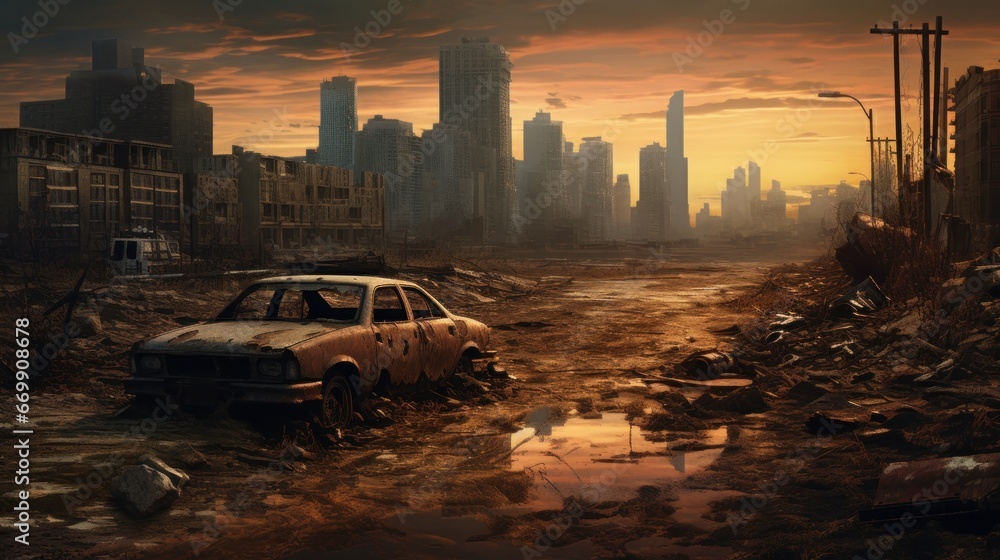 Apocalypse 3D rendering. Extinction-level event. Doomsday. End of the ...