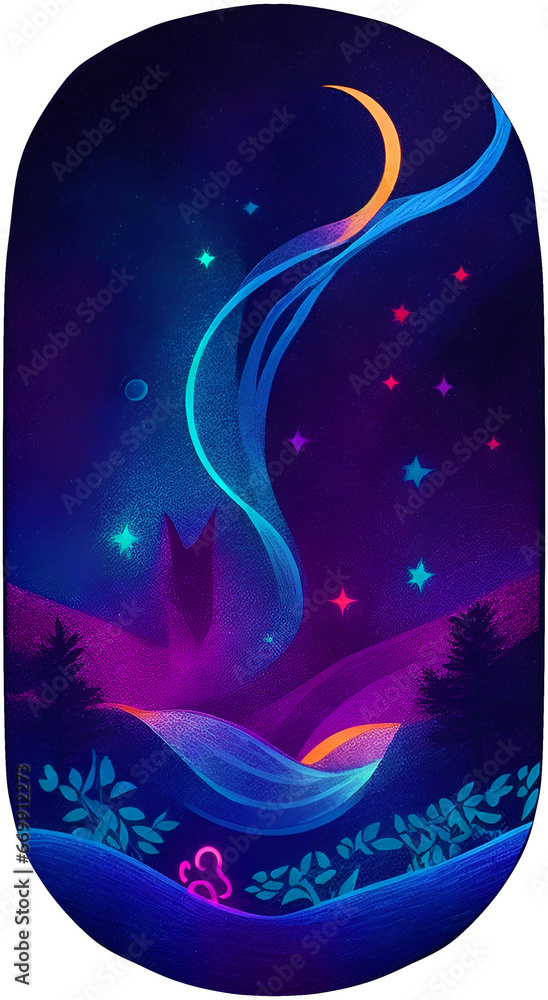 Surreal art of beautiful nature and starlit. Prompt: surreal art with ...