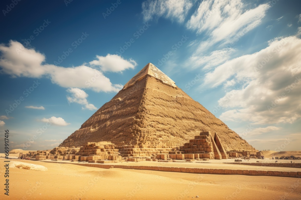 Photo & Art Print Pyramid of Khafre in Giza, Cairo, Egypt, The Great ...