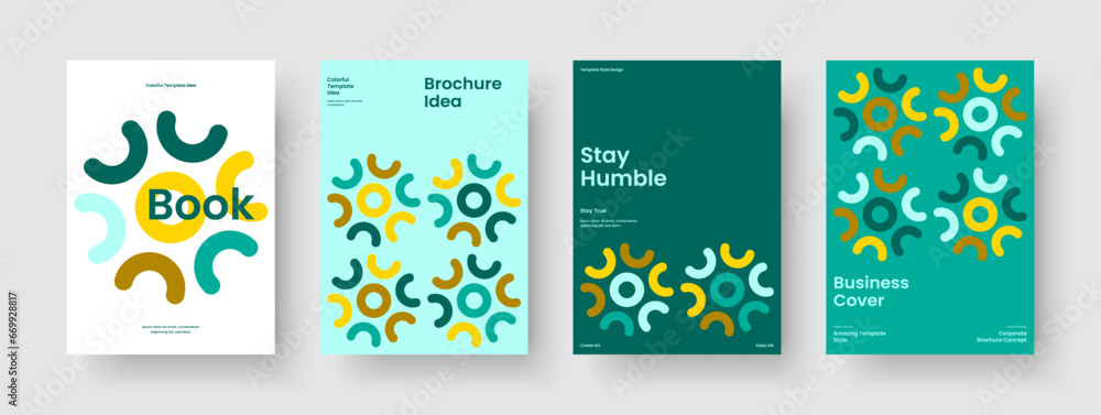 Geometric Book Cover Layout. Abstract Brochure Template. Creative ...