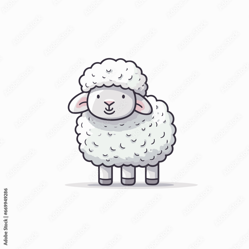 Ewe hand-drawn illustration. Ewe. Vector doodle style cartoon ...