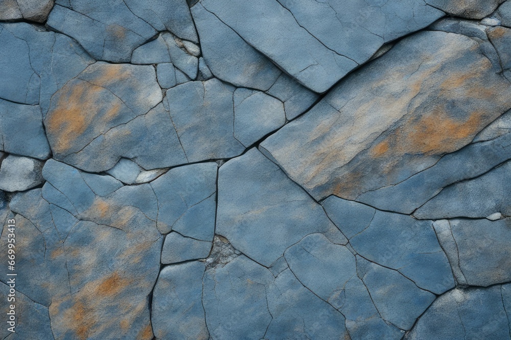 dark light blue rock texture with cracks close up rough mountain ...