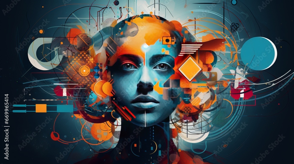 Cutting edge geometric theoretical design plan with basic geometrical ...