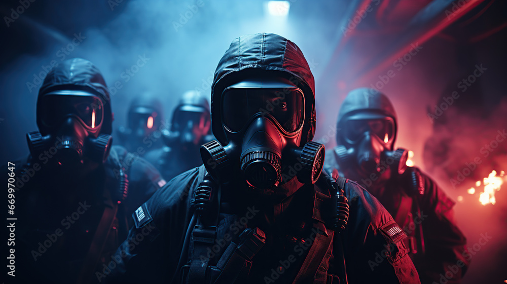 Riot police signal to be ready. The concept of government power Special ...