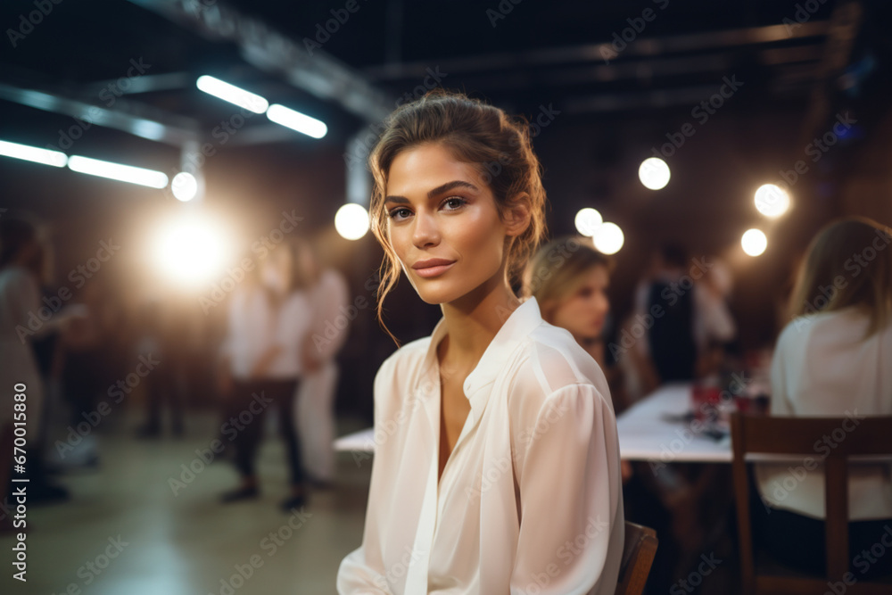 Female portrait of beautiful woman who working fashion model at the ...