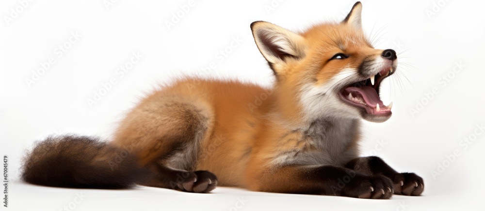 Caring for a 4 week old red fox cub and promoting its feeding Stock ...