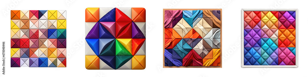 Quilt Blocks clipart collection, vector, icons isolated on transparent ...