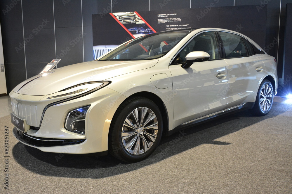 Hongqi eqm5 at Philippine electric vehicle summit in Pasay, Philippines ...