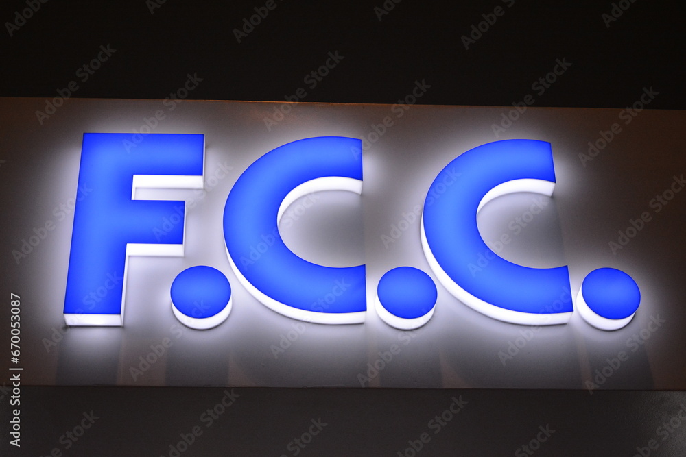 Fcc signage at Philippine electric vehicle summit in Pasay, Philippines ...