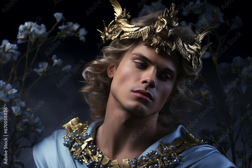 Ancient Greek mythology. Ancient Greek mythological god Apollo. Stock ...