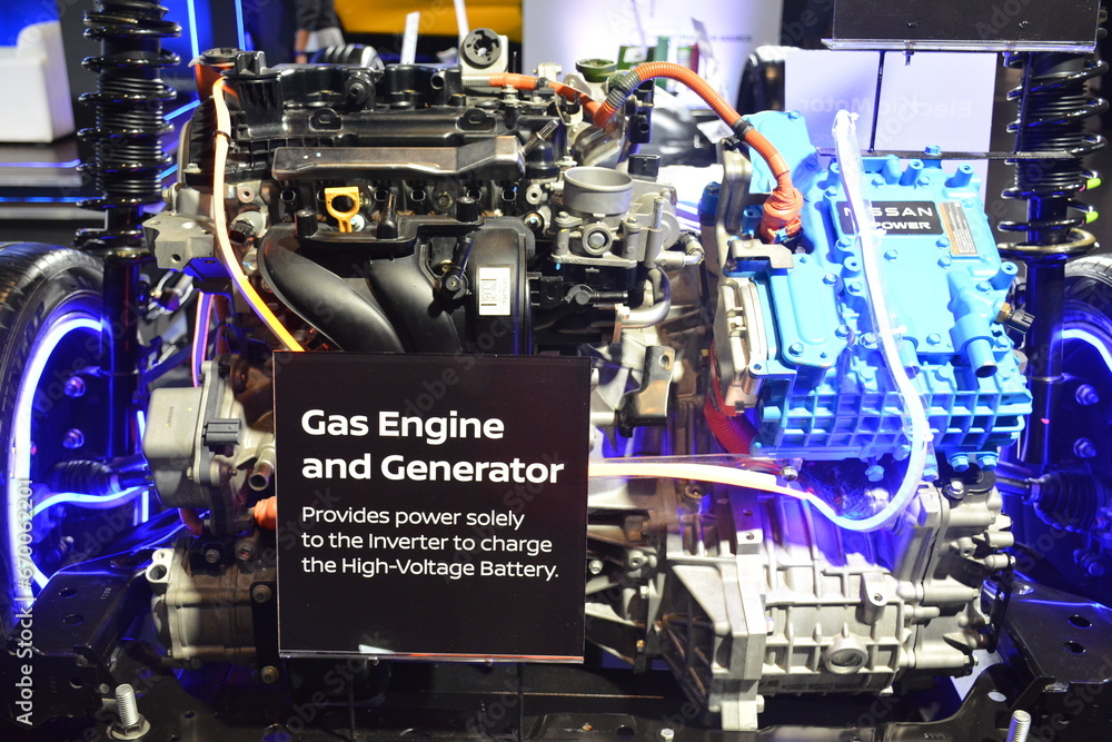 Nissan e power engine section at Philippine electric vehicle summit in ...
