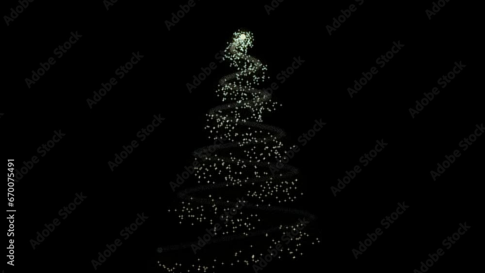 animated cartoon vector christmas tree with flashing lights and ...
