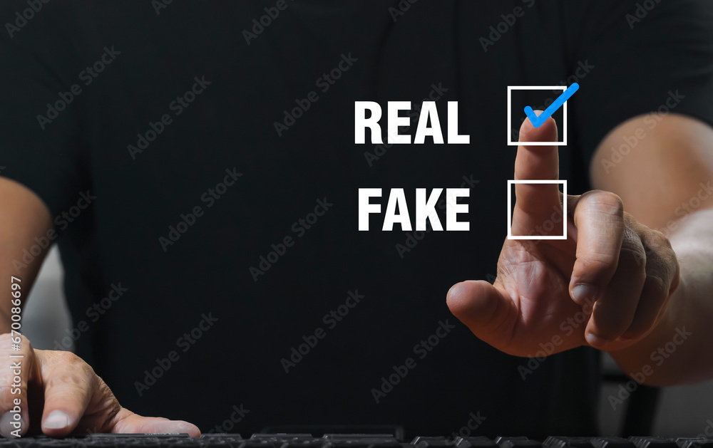 Is it fake or real? Smart choice The concept of analyzing real or fake ...