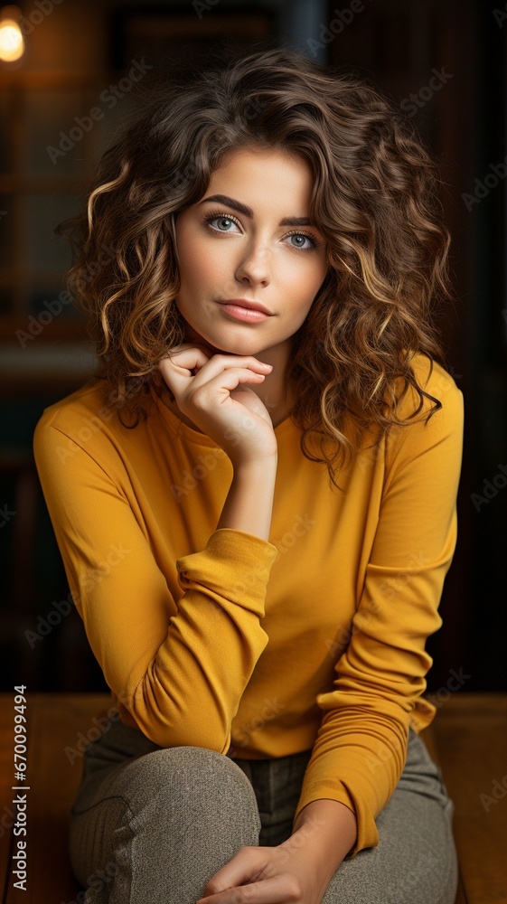 sympathetic, sensitive woman listening to difficulties and unpleasant ...