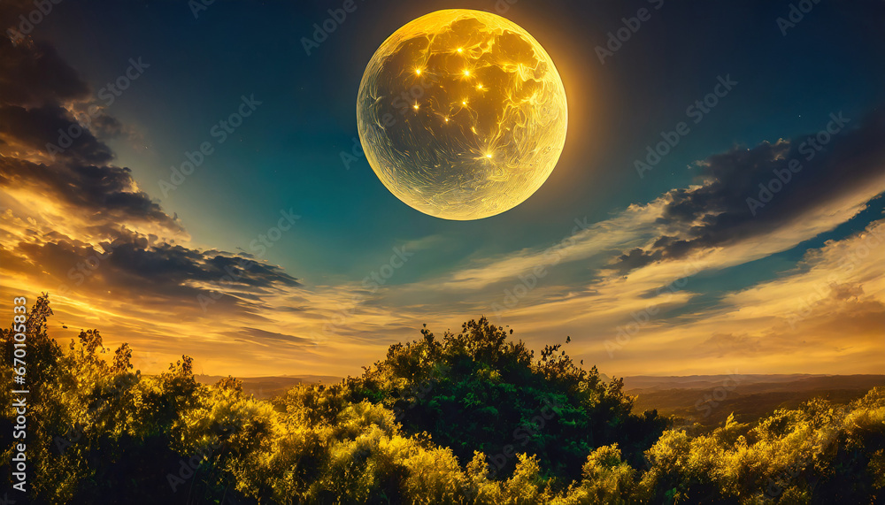extremely detailed extreme closeup unreal imagination with moon boca ...