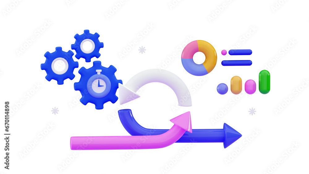 3d Agile development decisions methodology business concept Agile life ...