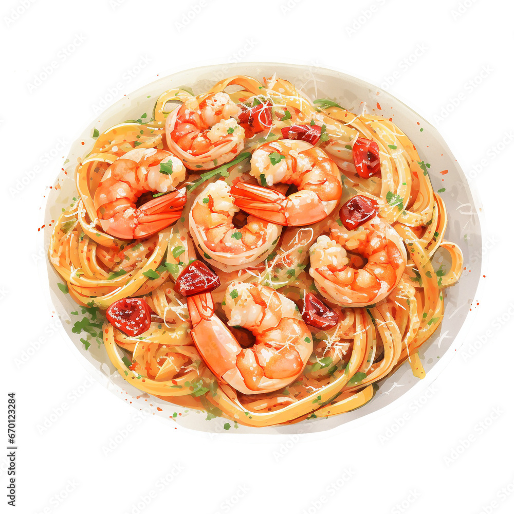 ภาพประกอบสต็อก italian dish pasta spaghetti seafood prawn shrimp png ...