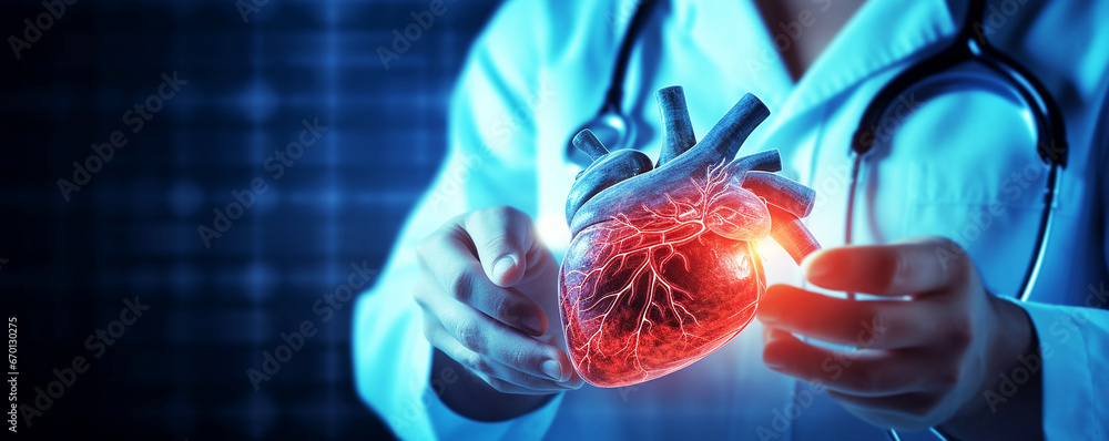 x-ray of human heart holographic scan projection ,Heart Disease ...
