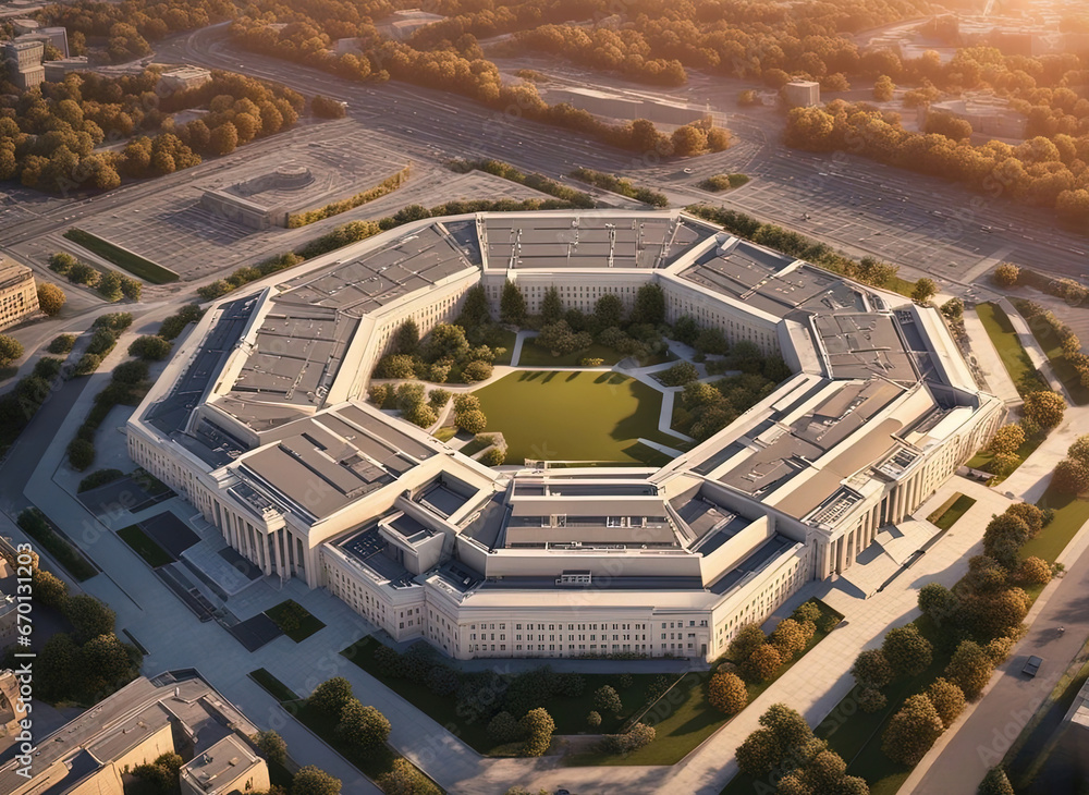 Pentagon building - Created with Generative AI Technology Stock ...