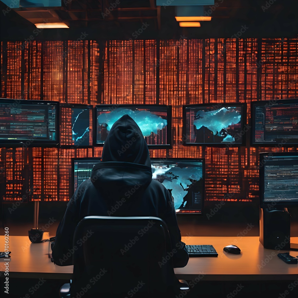 Cybersecurity An image depicting a hacker in a hoodie or a ...