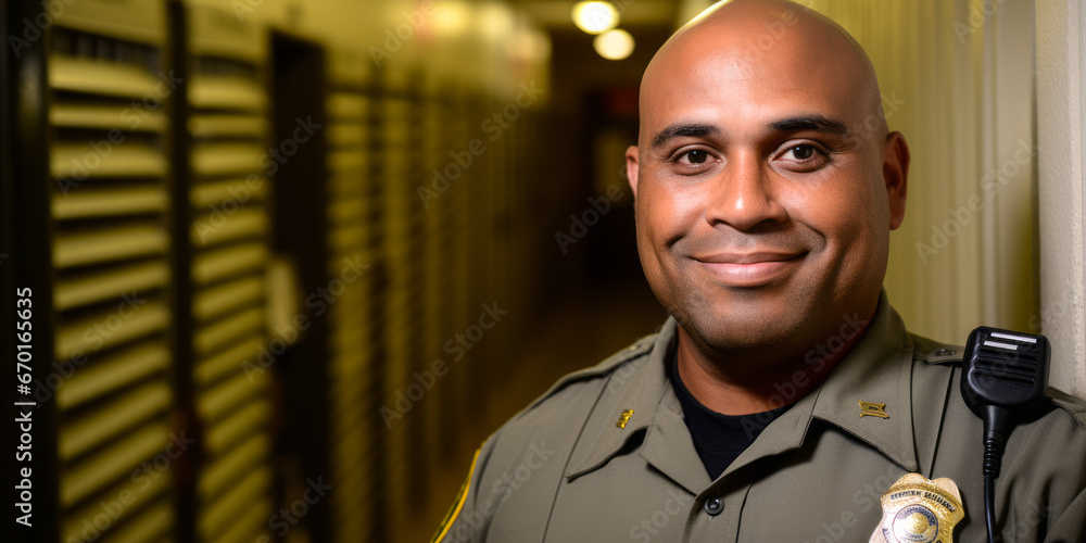 Professional Team of Correctional Officers and Jailer Ensuring Security ...