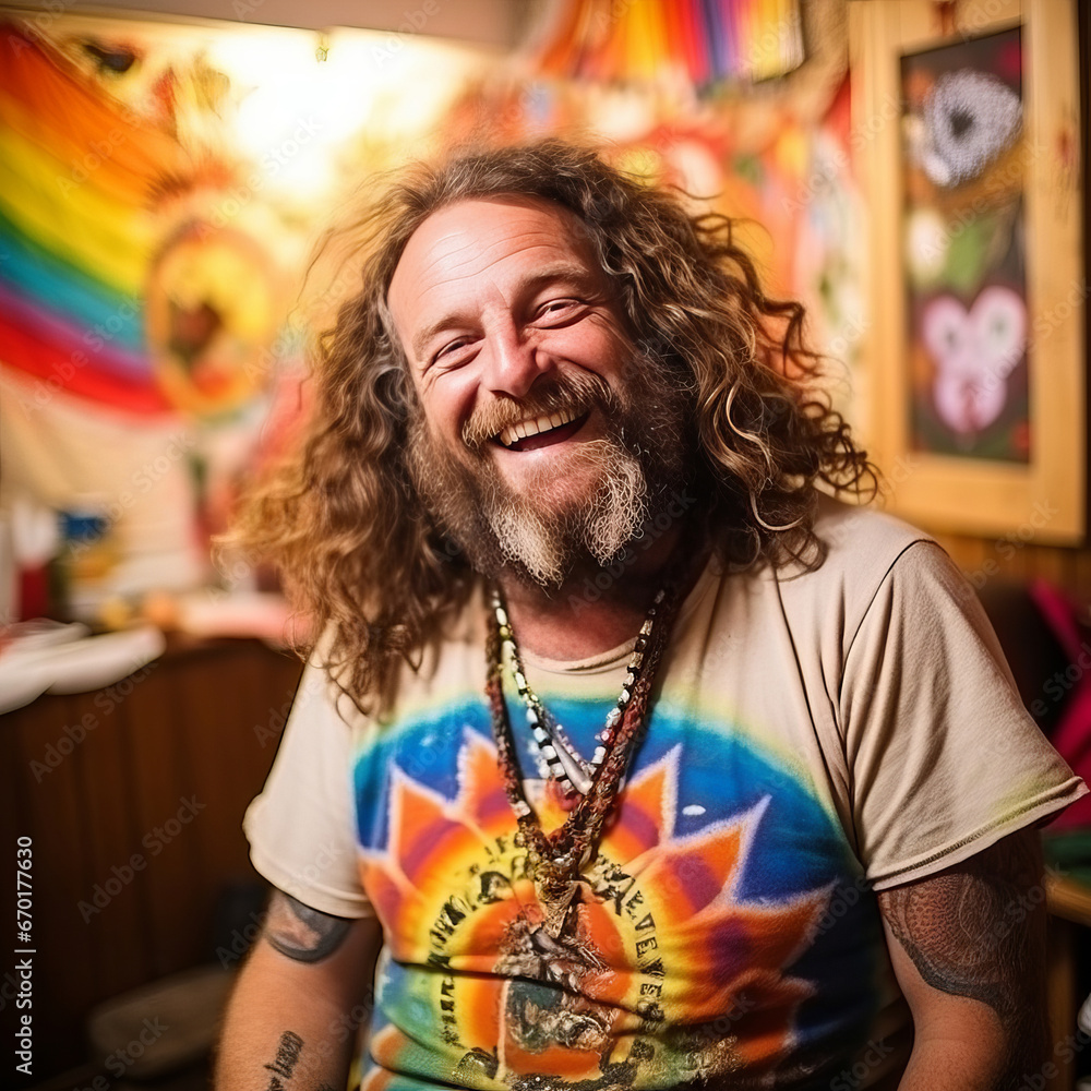 Euphoric Bohemian Artist Exudes a Dreamy Aura in Psychedelic Studio ...