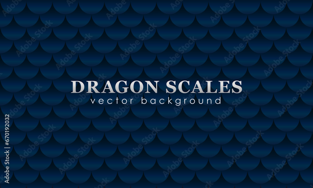 Wallpaper with pattern of dark blue dragon, mermaid or fish scales ...