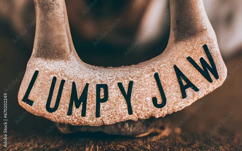 Lumpy Jaw disease in cattle Stock-Illustration | Adobe Stock