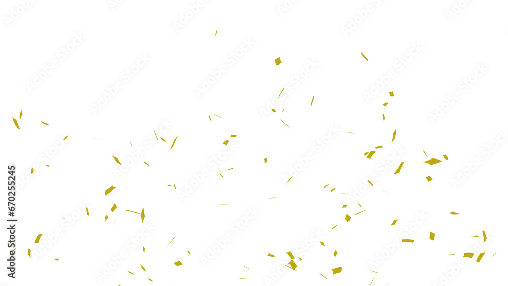 Golden confetti falling down, party popper PNG. Create birthday and ...