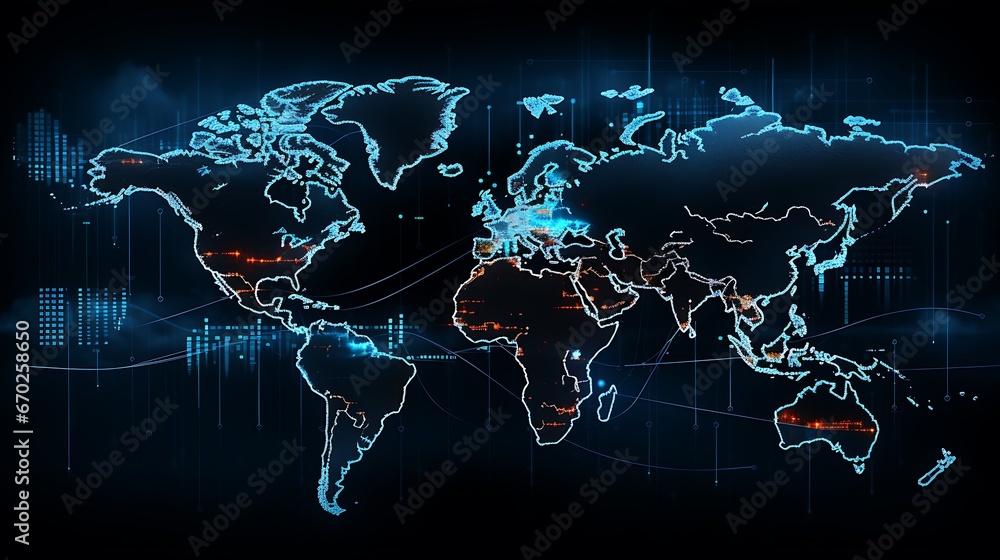 modern and minimalist image that symbolizes the global stock market's ...