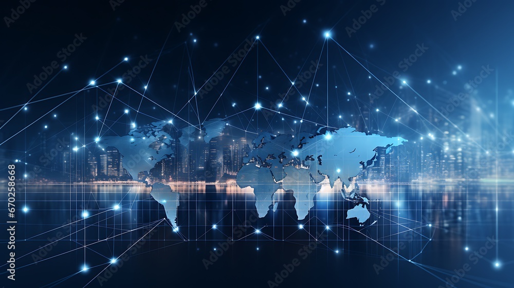 modern and minimalist image that symbolizes the global stock market's ...