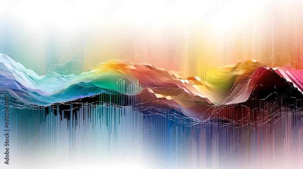 abstract representation of market volatility , dynamic blend of ...