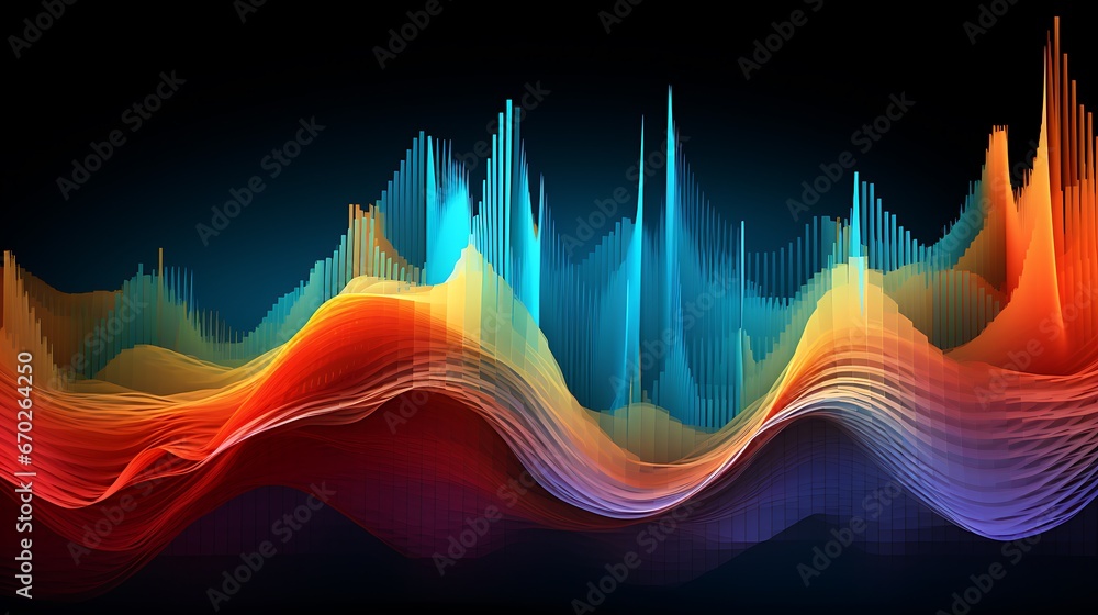 abstract representation of market volatility , dynamic blend of ...